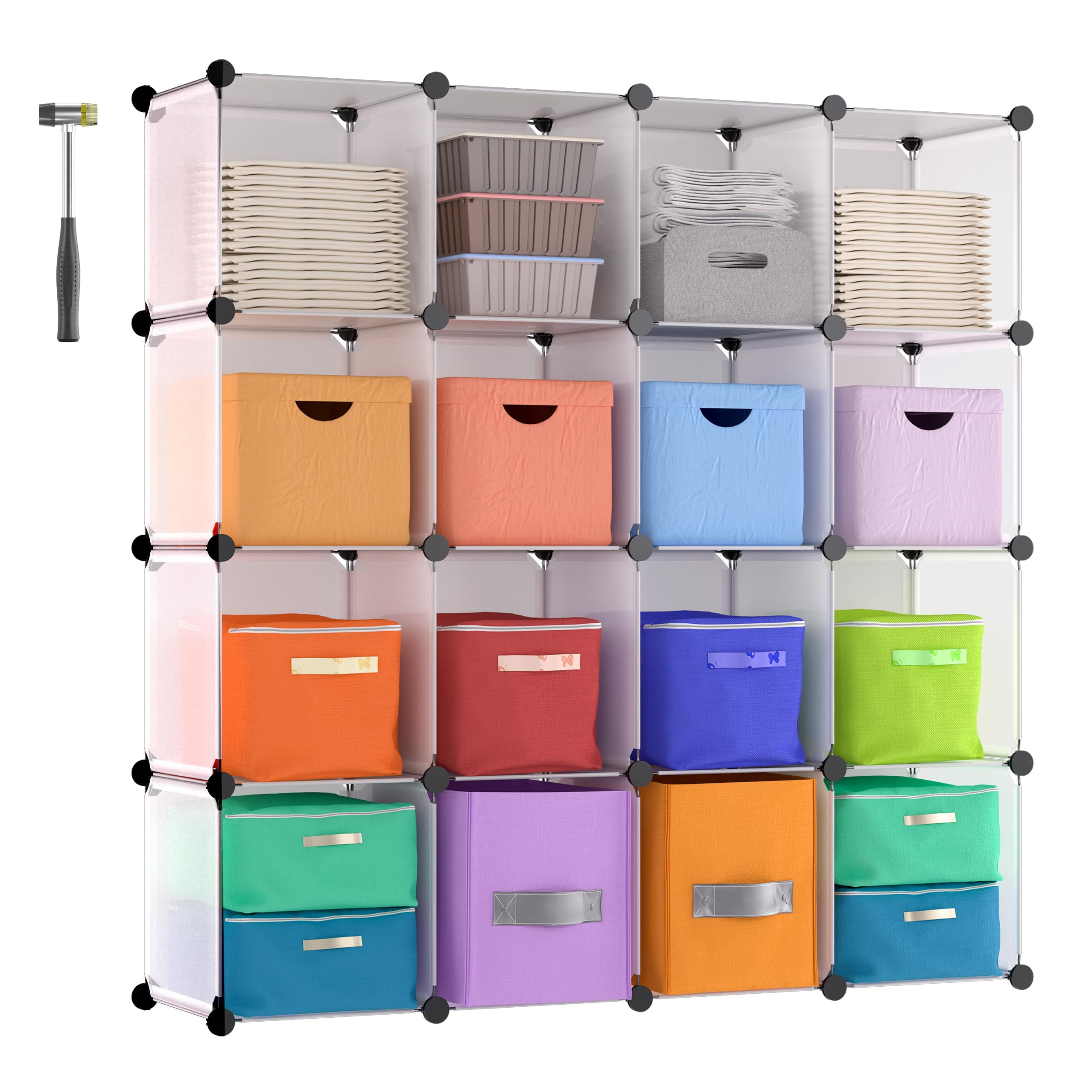 JOISCOPE 16 Cube Storage Organizer, Storage Cube Shelves for Clothes ...