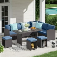 Better Homes & Gardens Tarren 6-Piece Steel Outdoor Dining Set with 4 ...