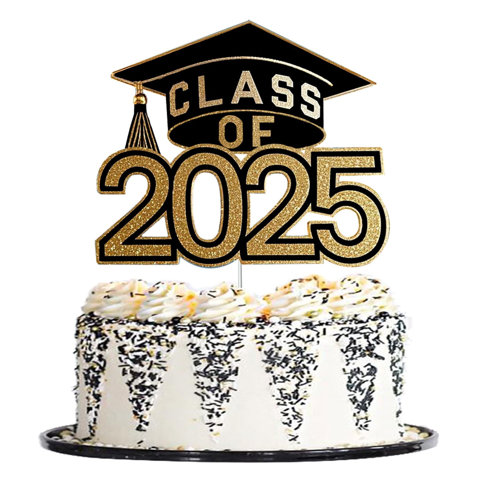JOJO FLY Class of 2025 Cake TVS1 Topper, Graduation Party Supplies, Congrats Grad 2025 ...