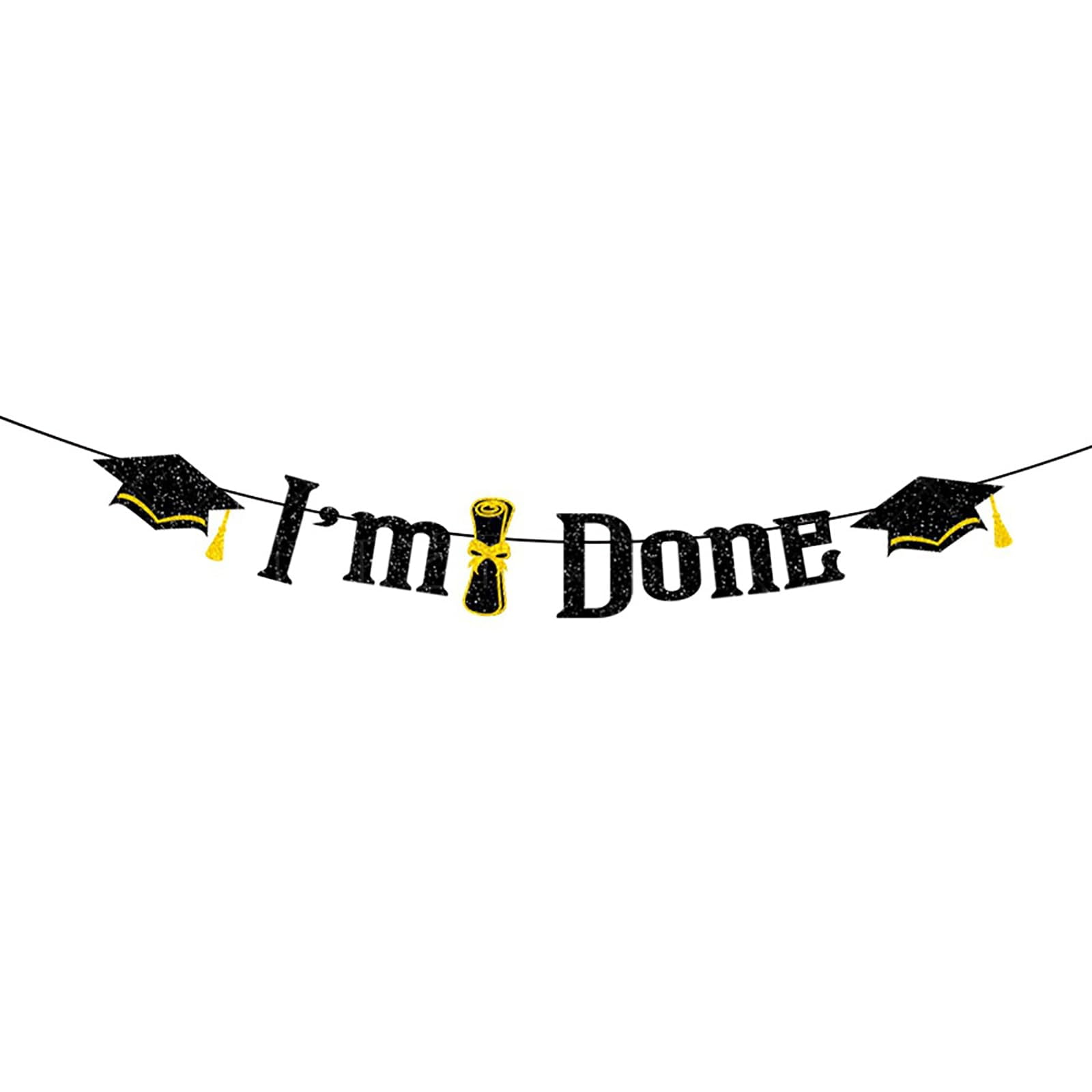 JOJO FLY I'm Done KEF16 Banner, Graduation Party Supplies, Congrats ...