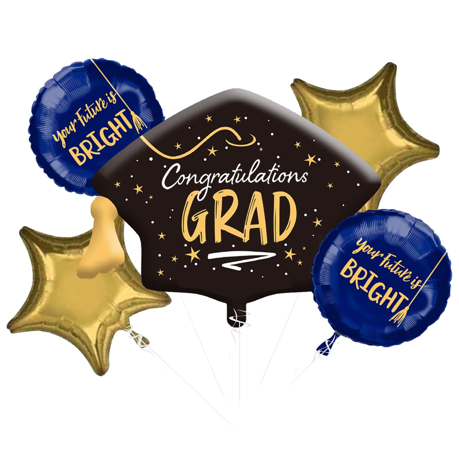 JOJO FLY Navy Blue MMF7 and Gold Graduation Party Supplies 2025 ...