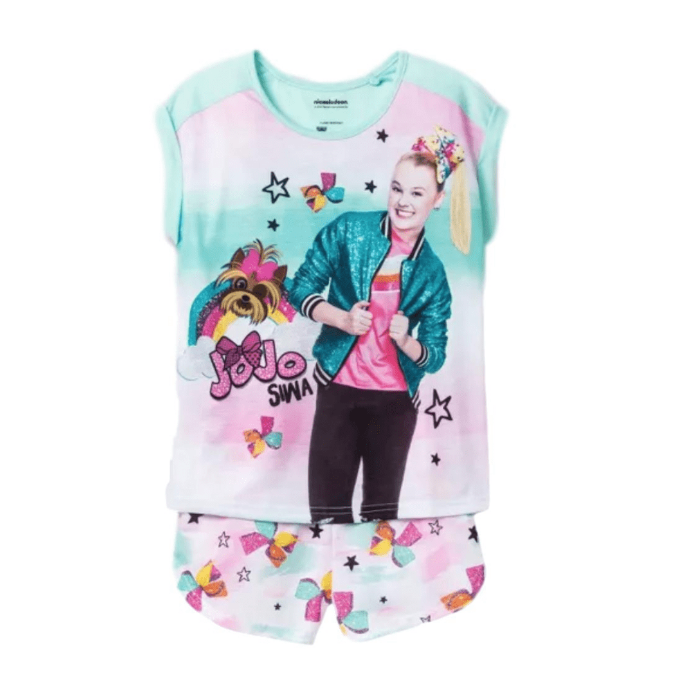 JOJO SIWA Girls' 2pc Short Sleeve Pajama Set In Pink, XS - Walmart.com