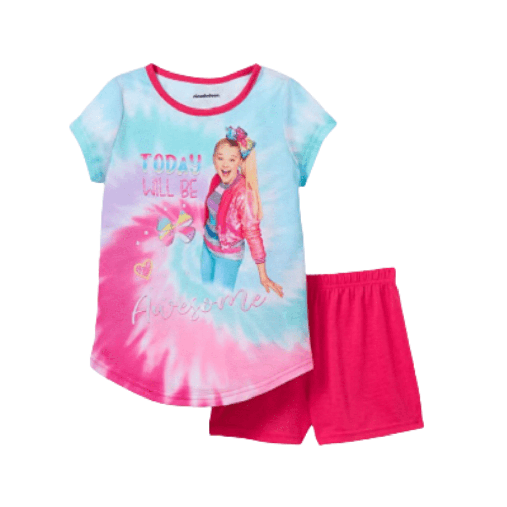 JOJO SIWA Girls 'Today Will Be Awesome' 2pc Pajama Set In Blue/Pink, M ...