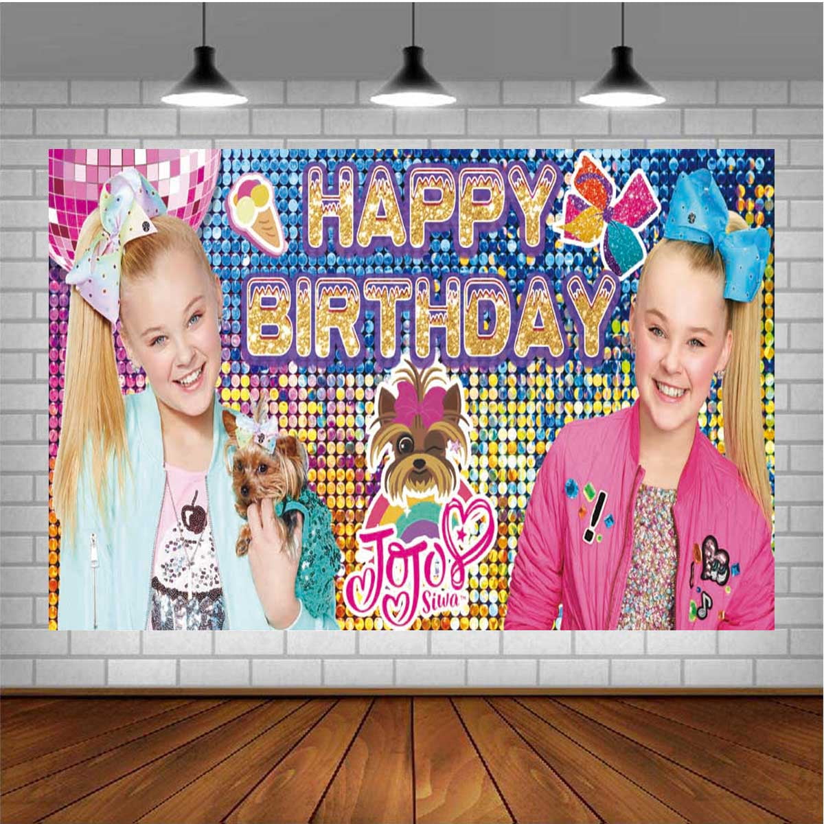 JOJO Siwa Banner Poster Wall Decor Birthday Backdrop Background Party ...