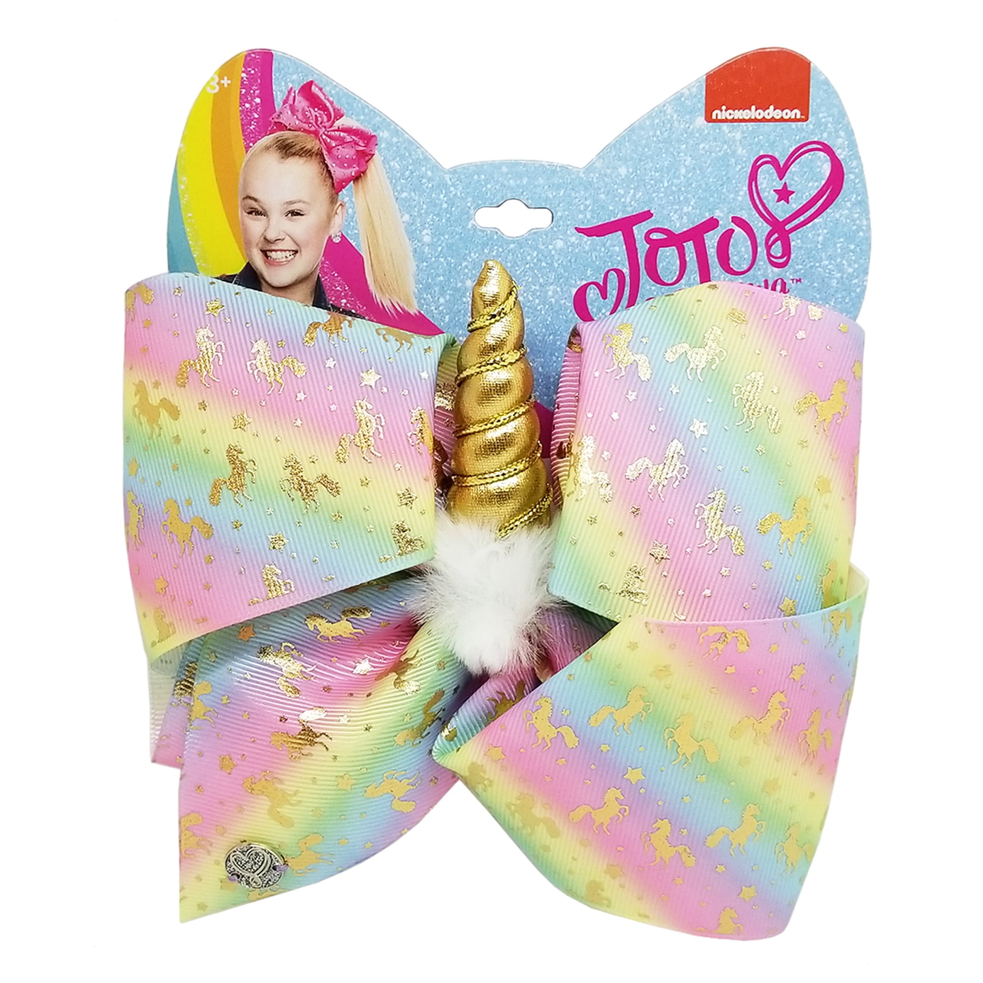 JOJO Siwa Bow feautured in pastel rainbow colors and metallic print ...