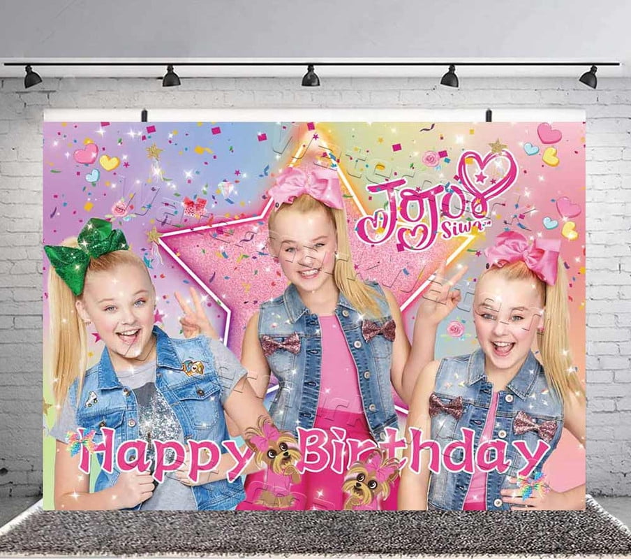JOJO Siwa Party Supplies Background Backdrop Taspestry Banner Post ...