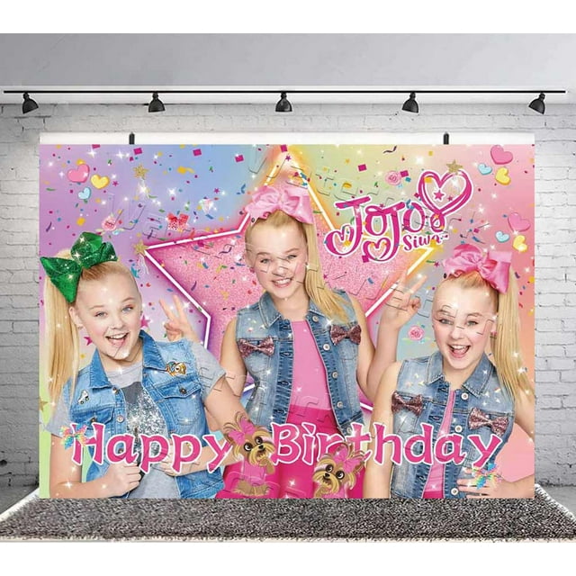 JOJO Siwa Party Supplies Background Backdrop Taspestry Banner Post ...