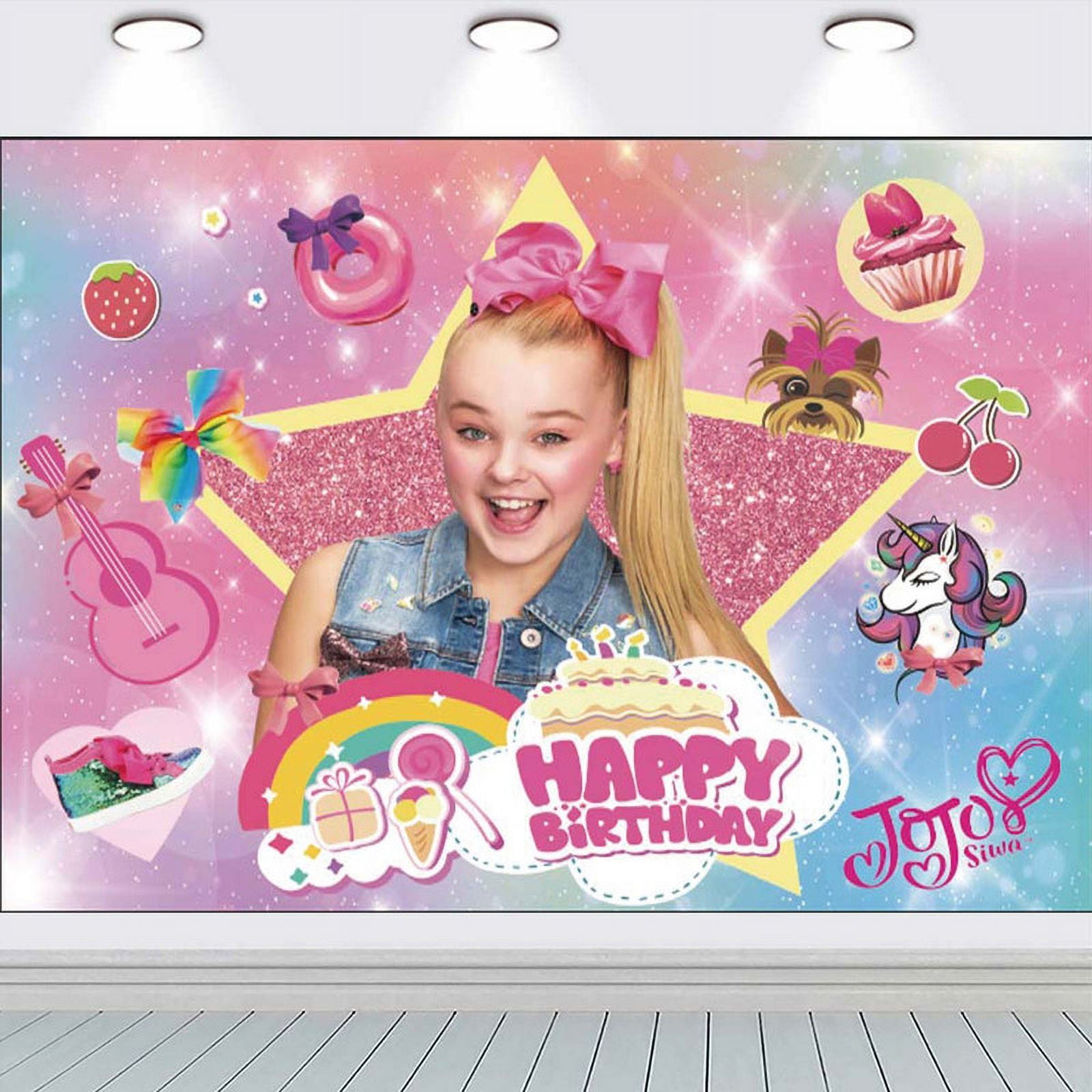 JOJO Siwa Party Supplies Taspestry Post Background Backdrop Birthday ...