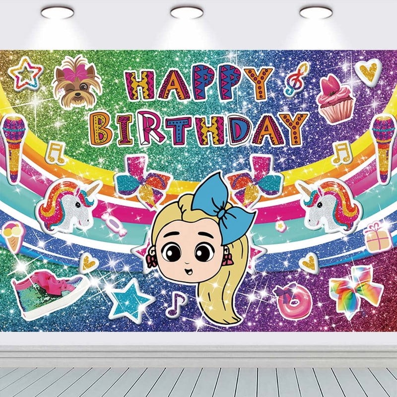 JOJO Siwa Party Supplies for Photography Taspestry Post Backdrop Banner ...