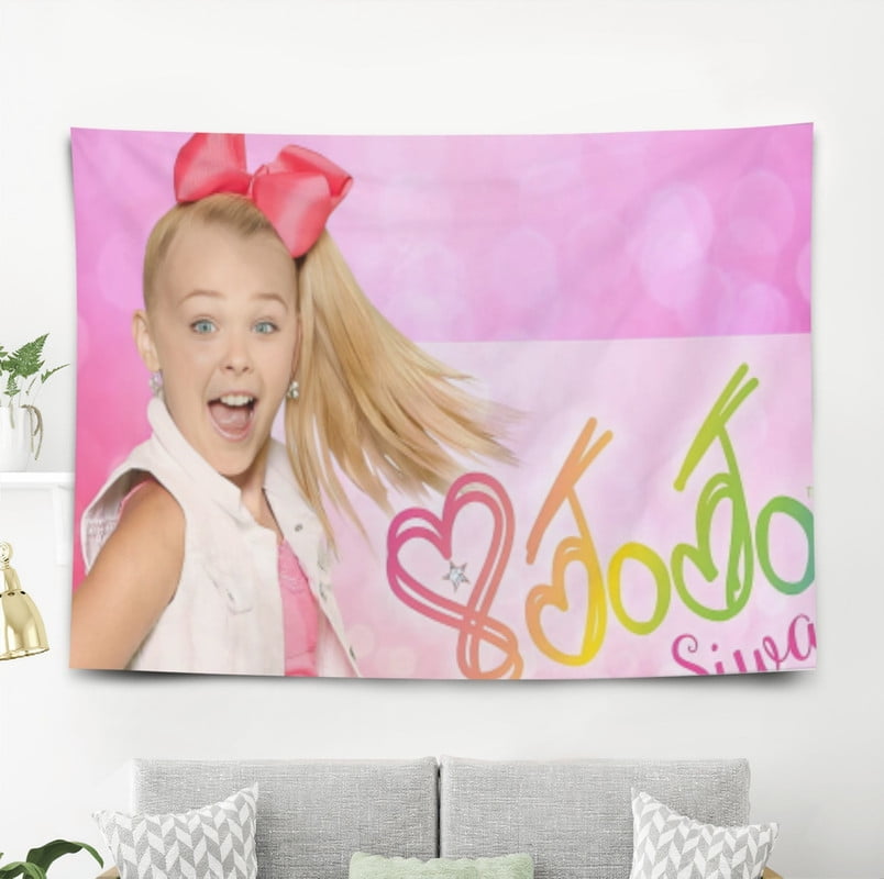 JOJO Siwa Tapestry Gift Wall Hanging Backdrop for Room Bedroom Girls Or ...
