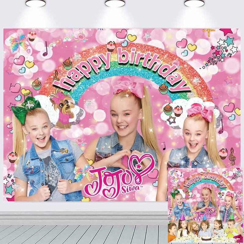 JOJO Siwa Taspestry Post Banner Backdrop Background Wall Decor Party ...