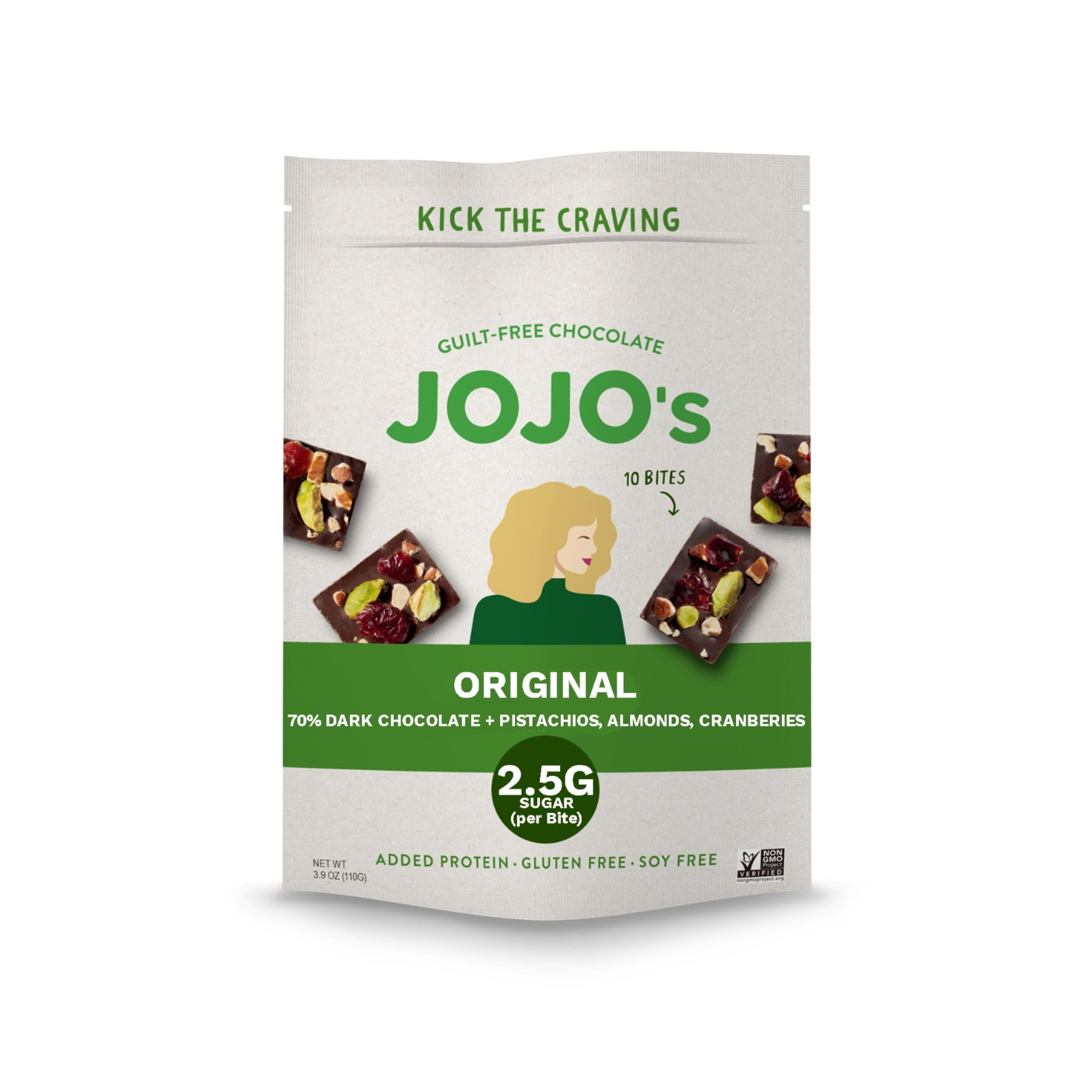 JOJO's Original Vegan Dark Chocolate Bites, Low Sugar, Gluten Free, Nut ...