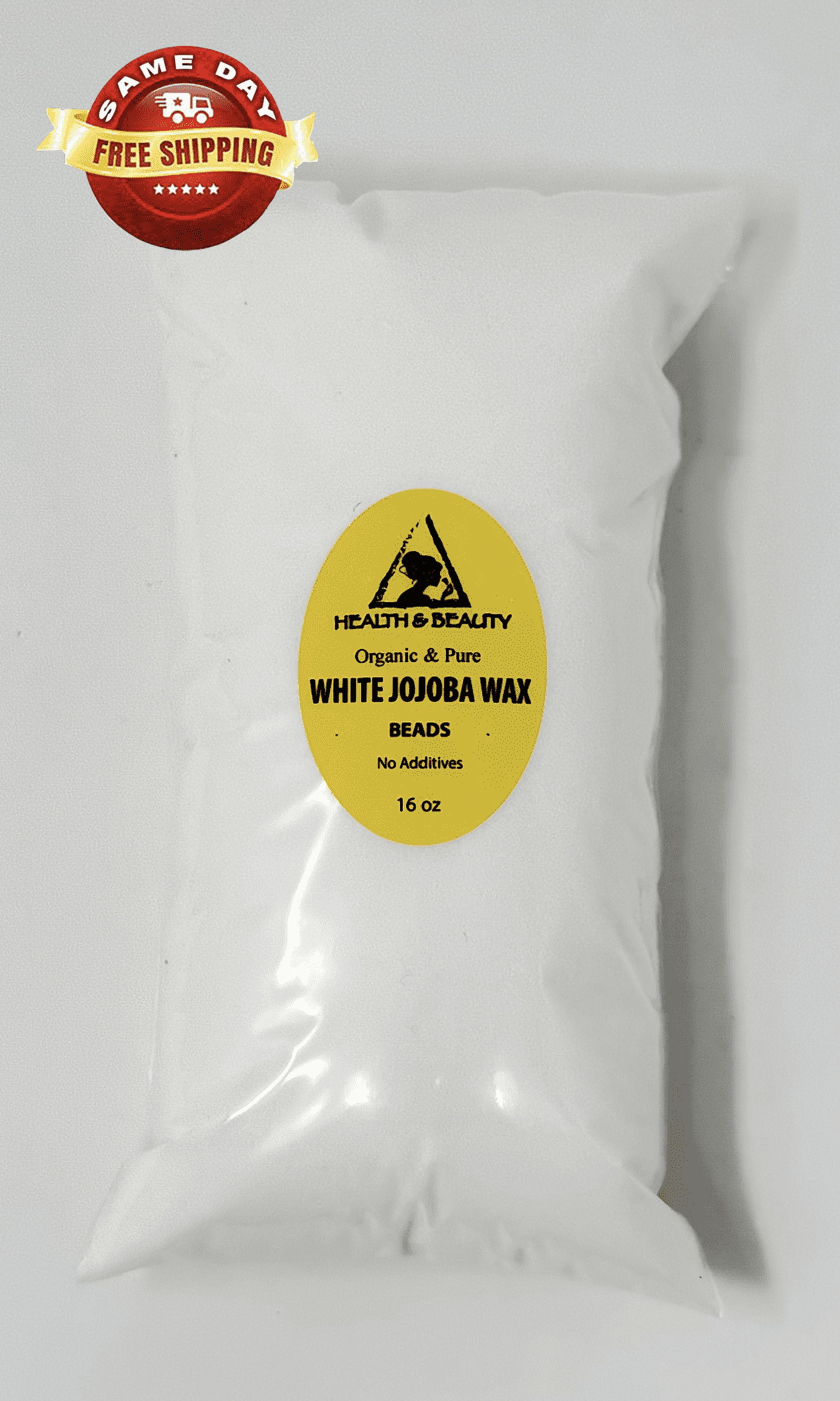 JOJOBA WAX WHITE BEADS ORGANIC PASTILLES PREMIUM GRADE 100% PURE 16 OZ ...