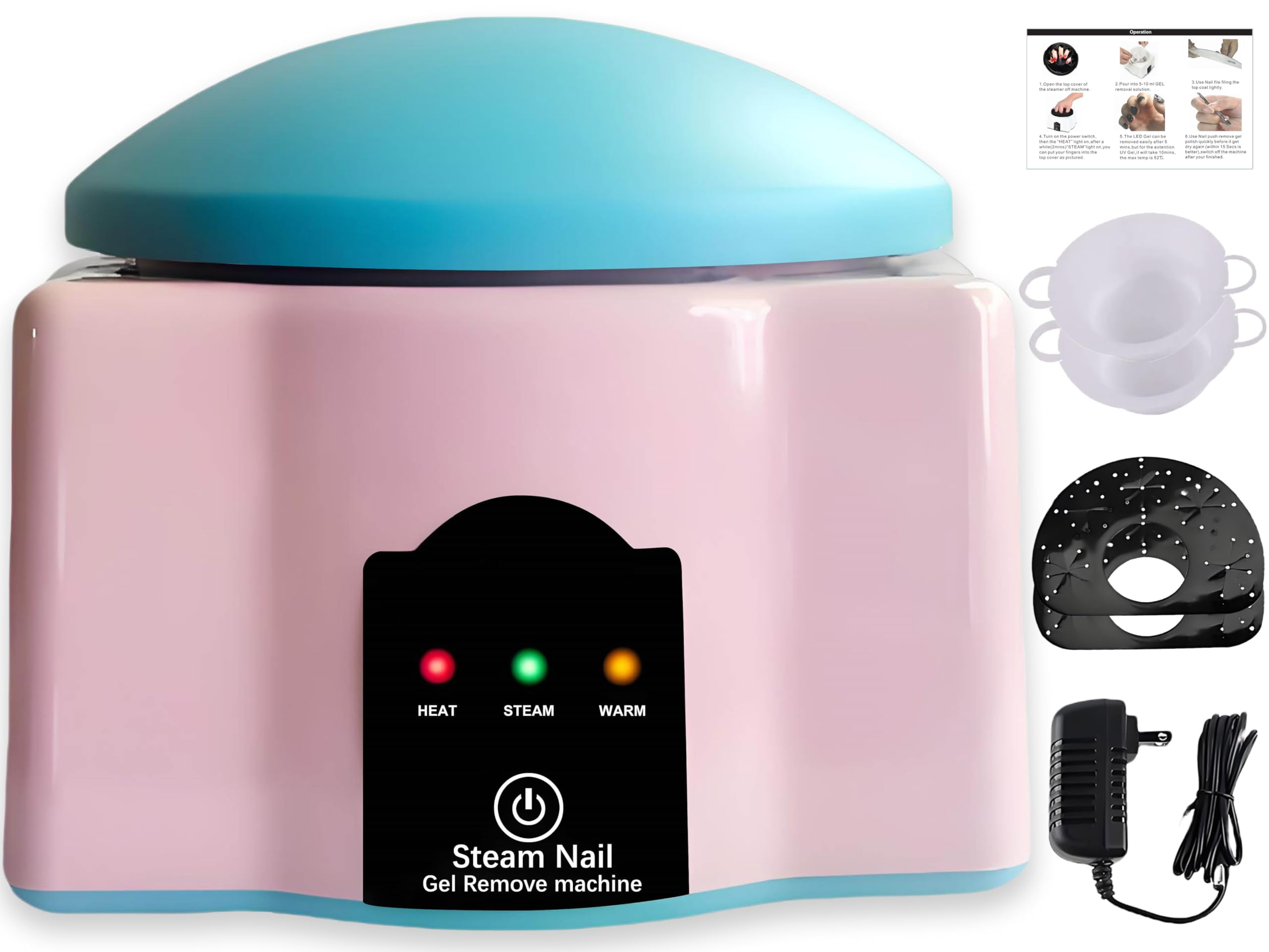 JOJOCOSMO Upgraded Electric Steam TMA2 Nail Polish Remover Machine, 36 ...