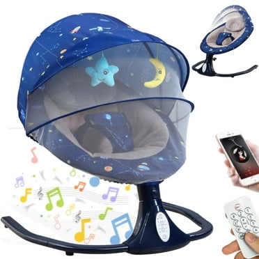Hurber Electric Baby Swing, Infant Bouncer Chair, Remote, Bluetooth ...
