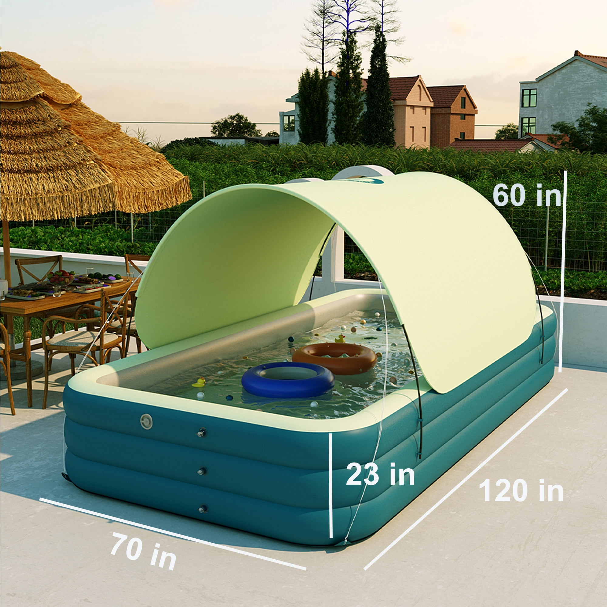 MEIMESH Inflatable Swimming Pool, Inflatable Pool Play Center with ...