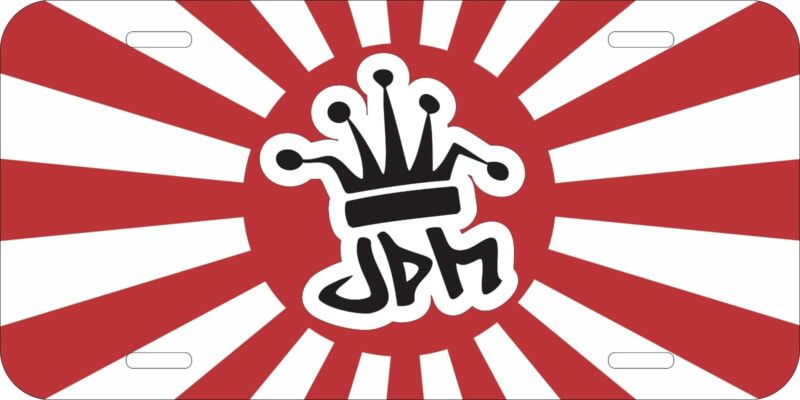 JOKER BW JDM JAPAN FLAG RISING SUN NOVELTY METAL LICENSE PLATE ...