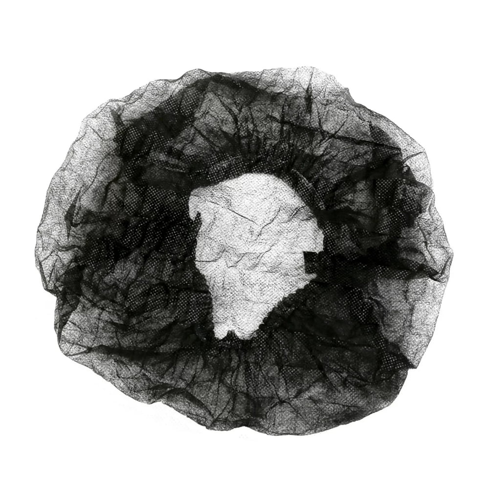 JOLIXIEYE 100pcs Disposable Bouffant Clip Caps 21 inch Non-Woven Black ...