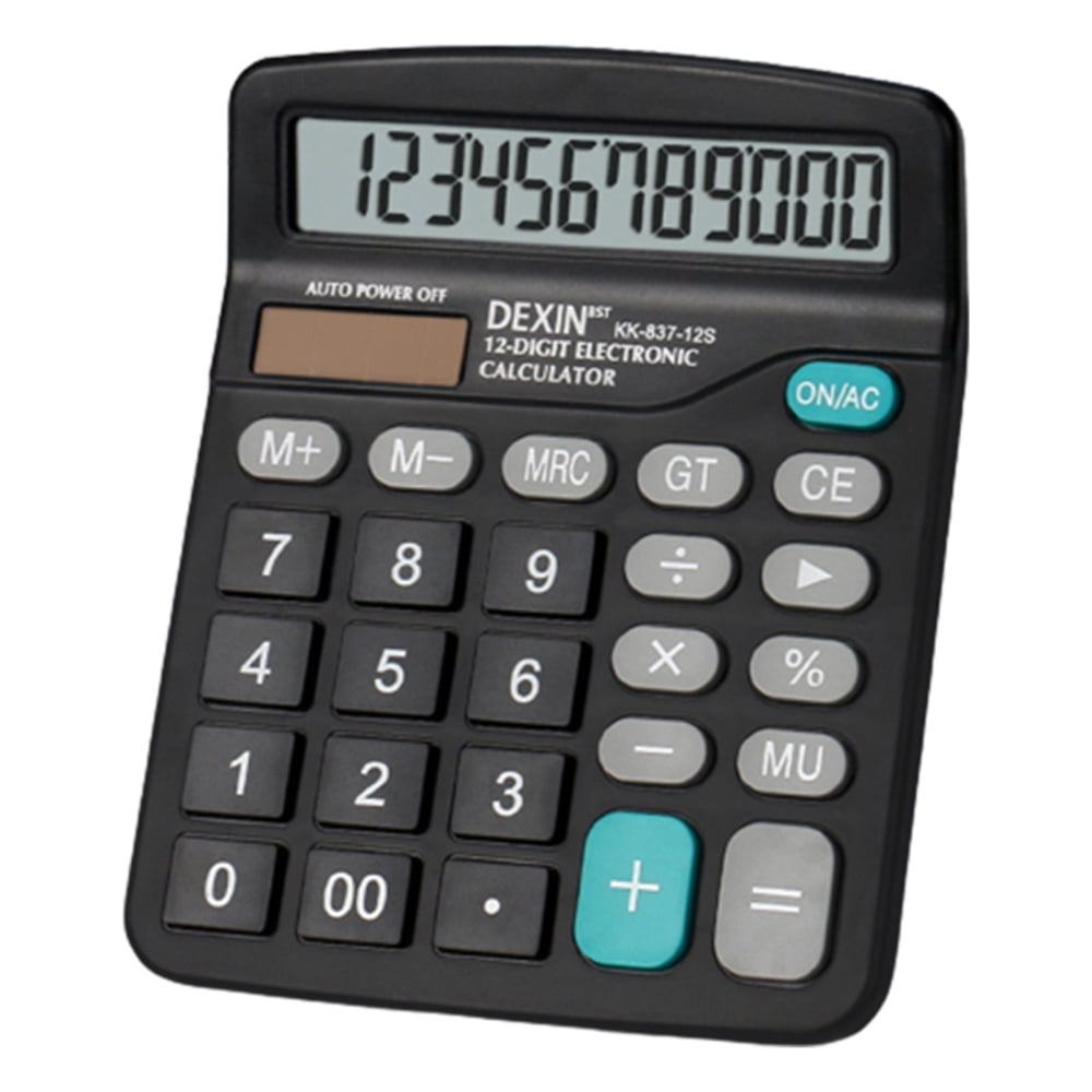 JOLIXIEYE 12 Digits Battery Calculator Simple Design Basic Calculator ...