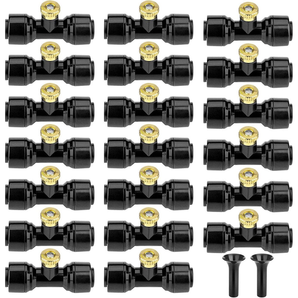 JOLIXIEYE 20 Pack Cooling Mist Nozzles Set Easy Operation Mist Nozzle ...