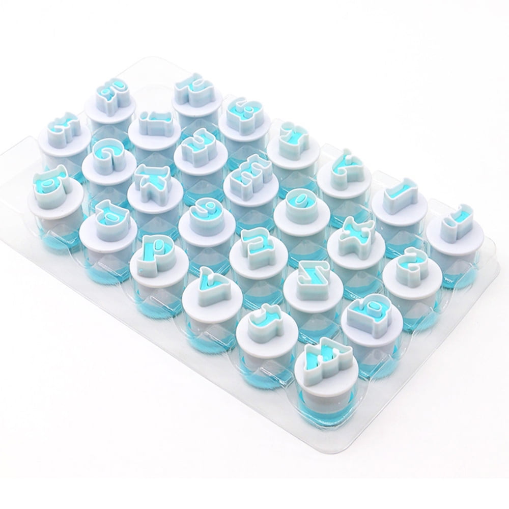 JOLIXIEYE 26PCS Fondant Letter Alphabet Cookie Mold Number Alphabet ...