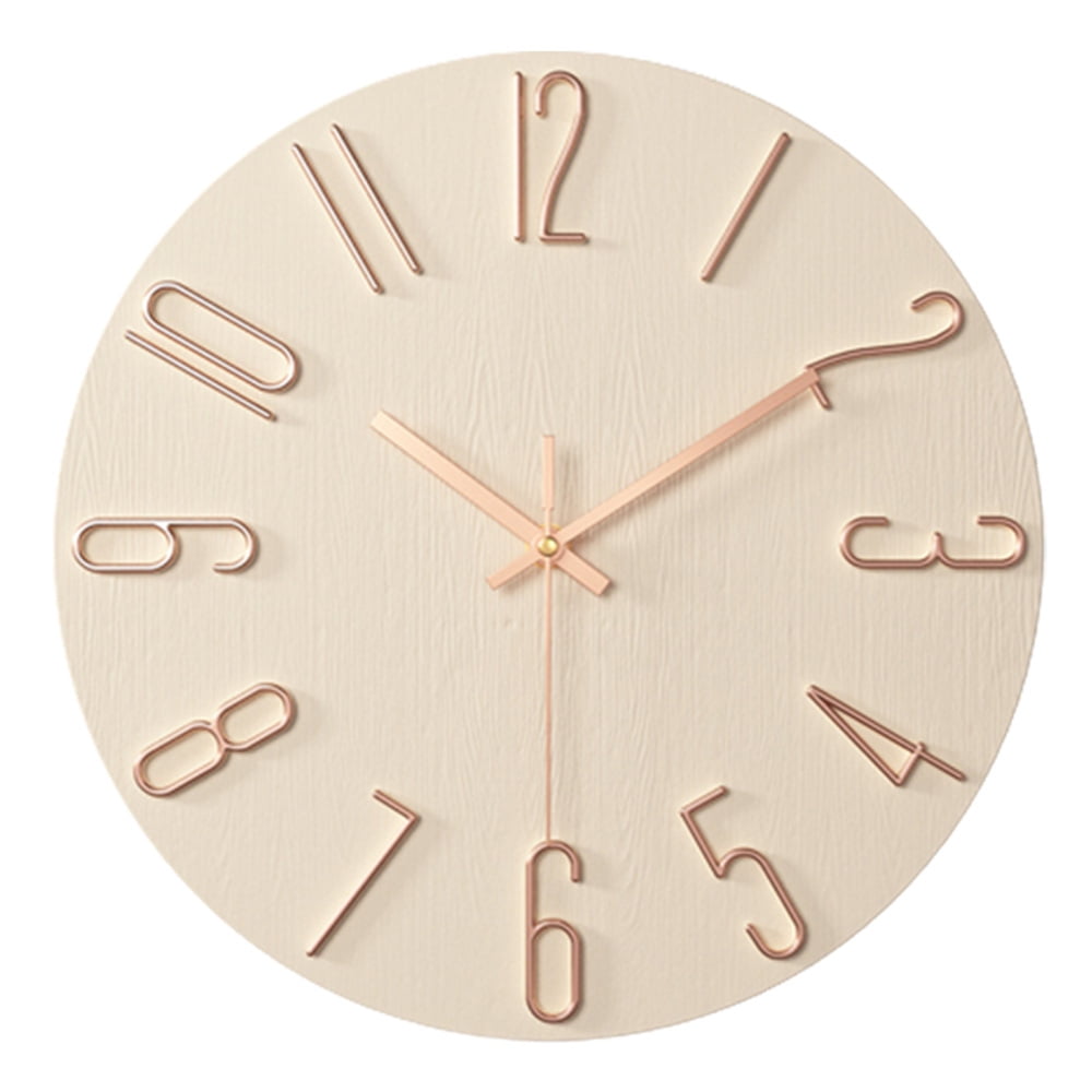 JOLIXIEYE 30CM Solid Color Hanging Clocks Round Wall Electronic Clock ...