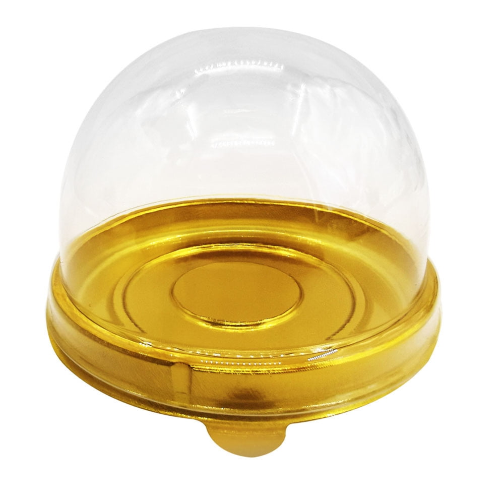 JOLIXIEYE 50 Set Individual Clear Plastic Mini Cake Box Mooncake Dome ...