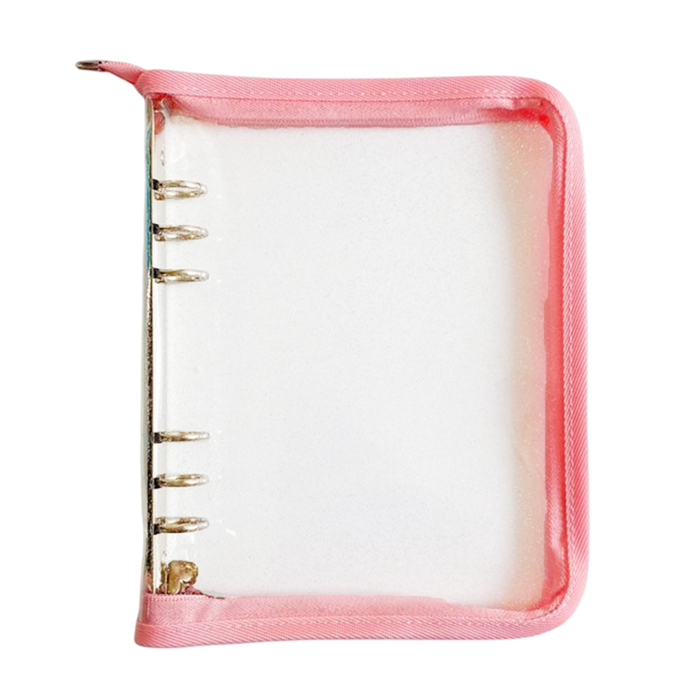 JOLIXIEYE 6-Hole Loose-Leaf Notebook Zipper Transparent Hand Account ...