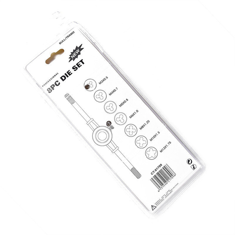 JOLIXIEYE 8pcs Metric Tap and Die Set M3/M4/M5/M6/M8/M10/M12 Essential ...
