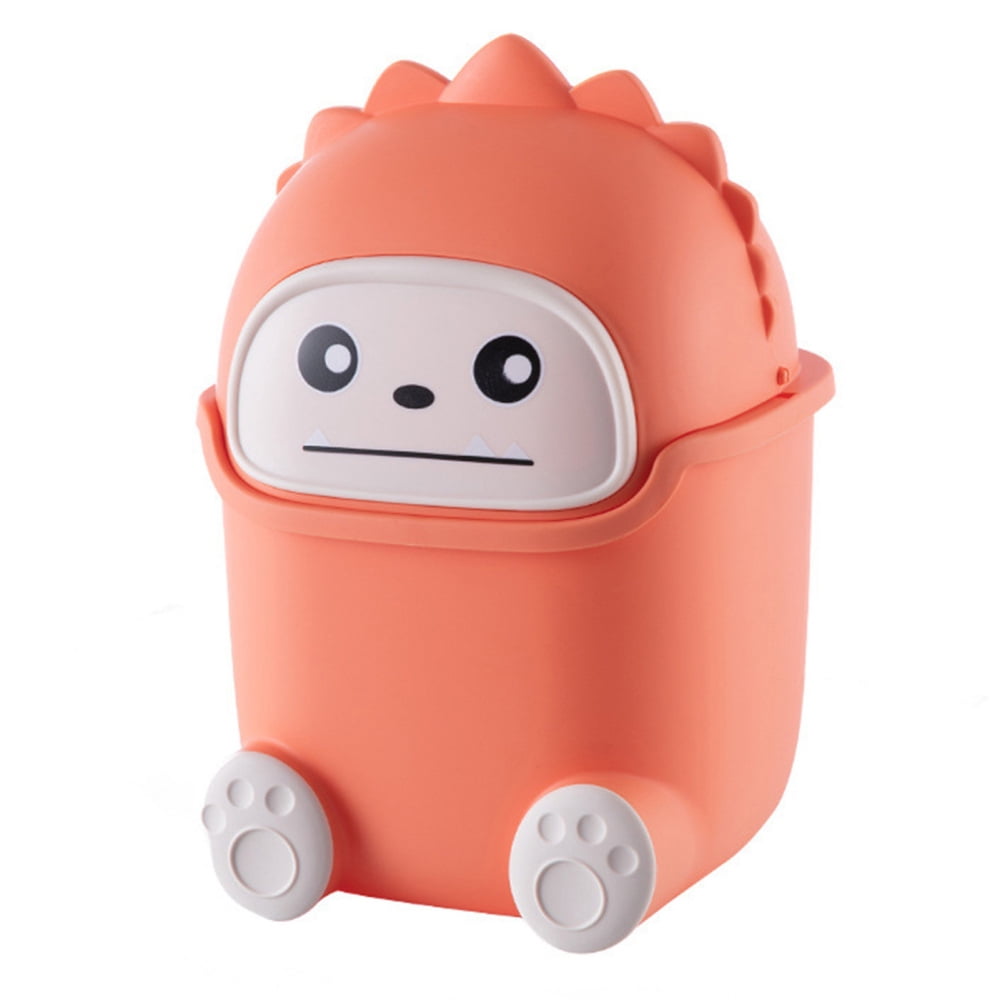 JOLIXIEYE Cartoon Desktop Mini Trash Can Wide Mouth Easy Clean-Up Trash ...