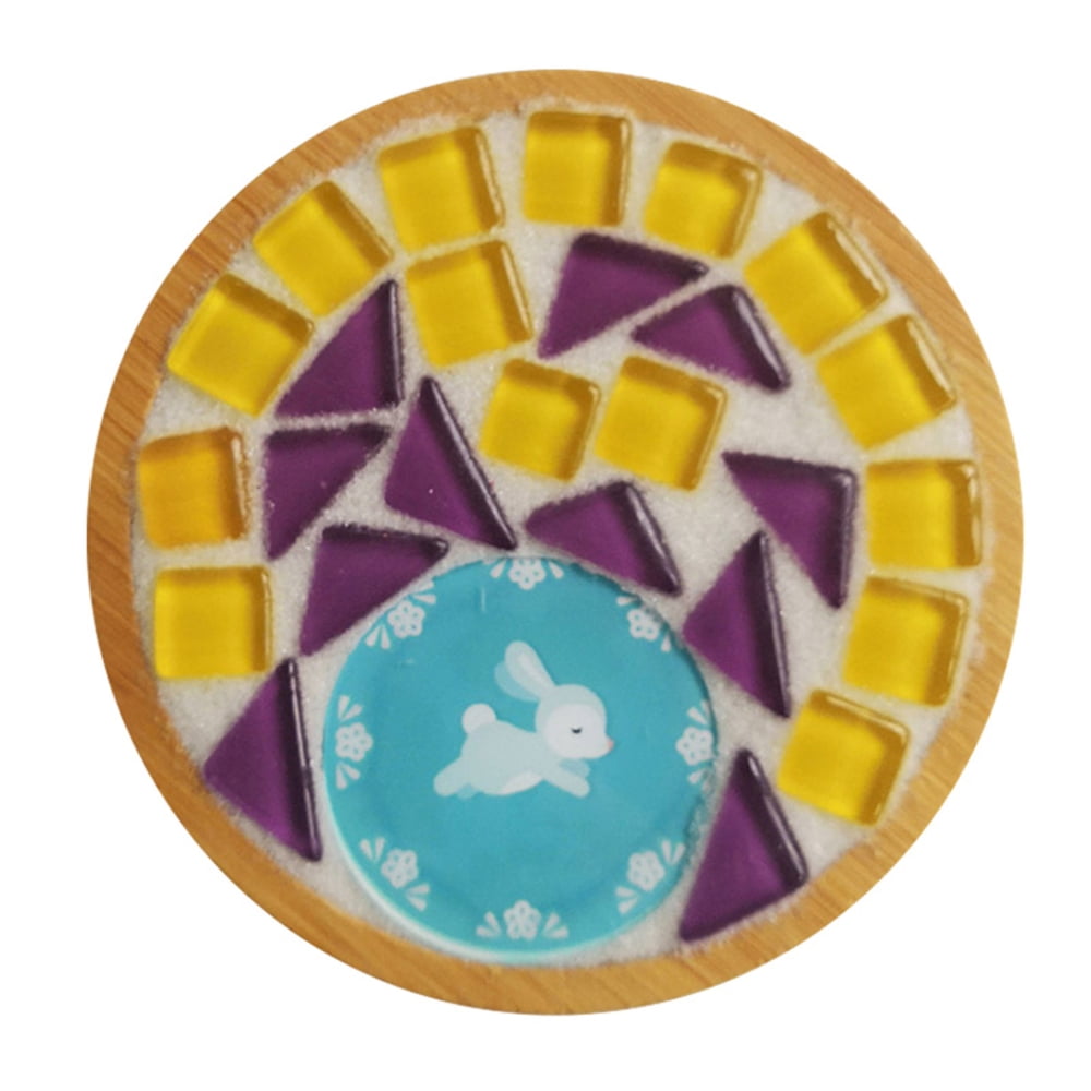 JOLIXIEYE DIY Mixed Colors Children Mosaic Base DIY Craft Blank Base ...