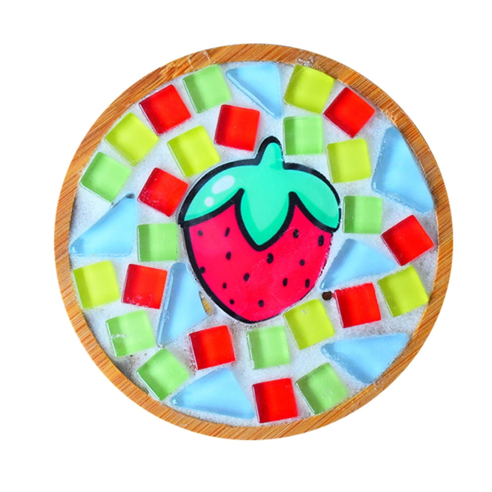 JOLIXIEYE DIY Mixed Colors Children Mosaic Base DIY Craft Blank Base ...