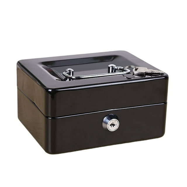 JOLIXIEYE Locking Small Metal Storage Box 6 Compartment Box with Lock ...