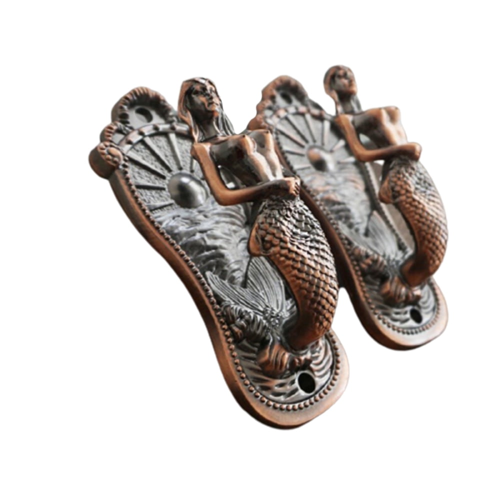 JOLIXIEYE Mermaid Shape Metal Wall Coat Hooks Curtain Coat Hat Hook For ...