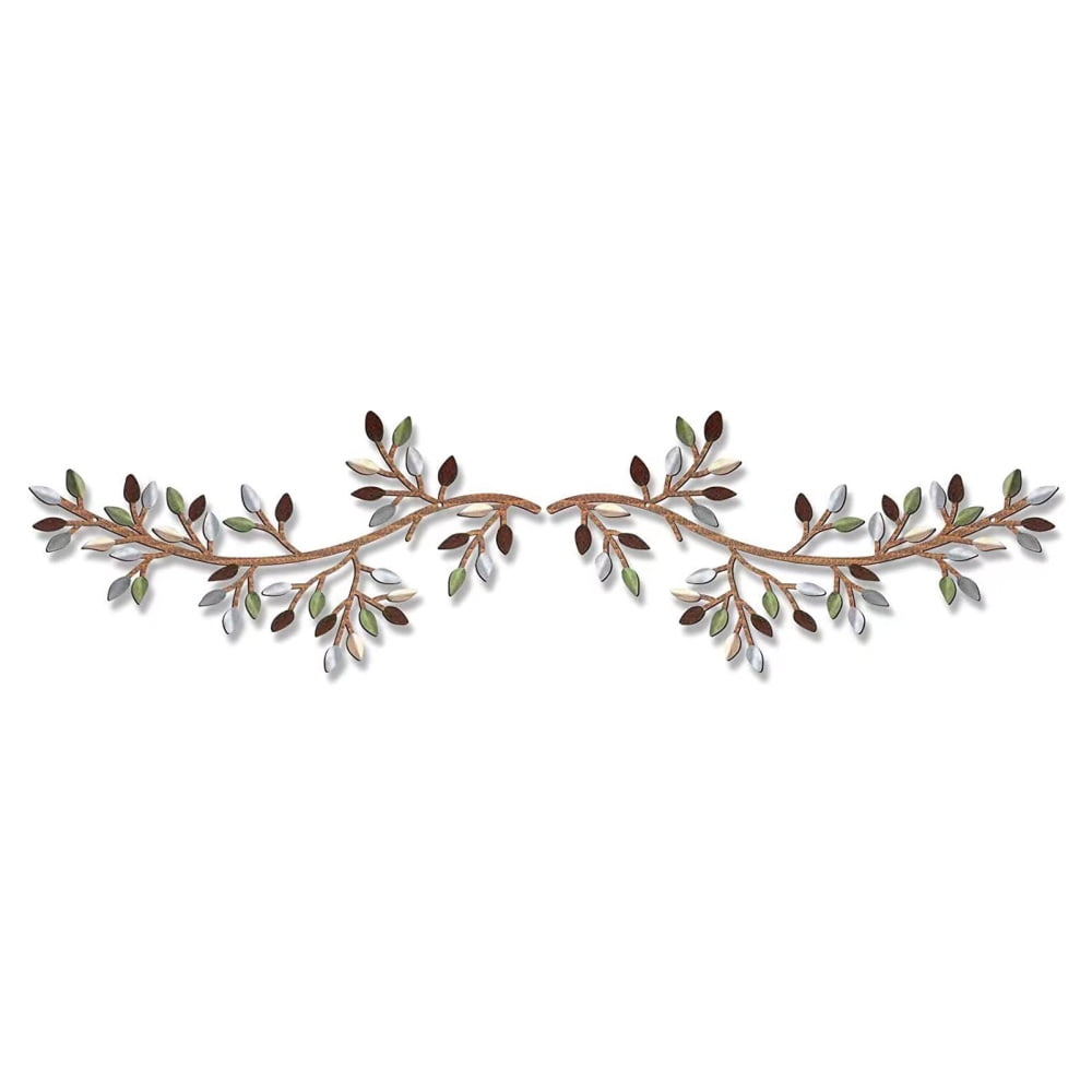 JOLIXIEYE Metal Tree Leaf Wall Decor Vine Wrought Iron Scroll ...
