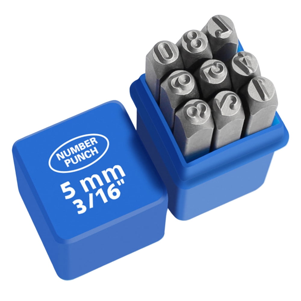 JOLIXIEYE Number and Letter Stamp Set Metal Symbols Steel Embossing for ...