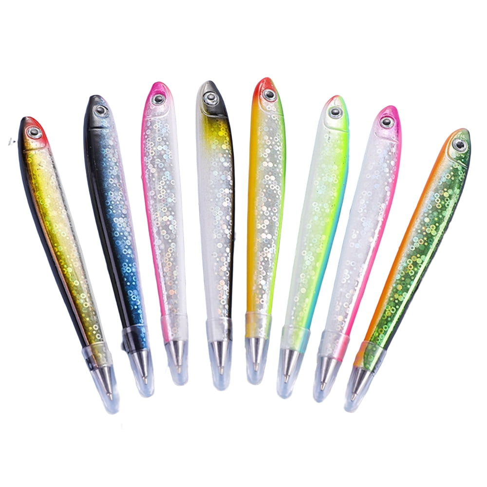 JOLIXIEYE Realistic Fish Ballpoint Pen Marine Animal Glitter Pen Cute ...