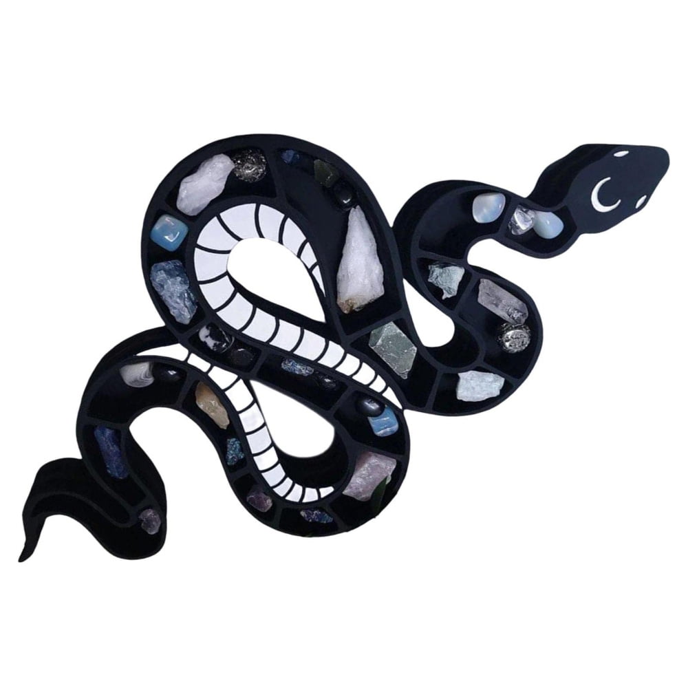 JOLIXIEYE Snake Shape Crystal Storage Shelf Storage Crystal Stones and ...
