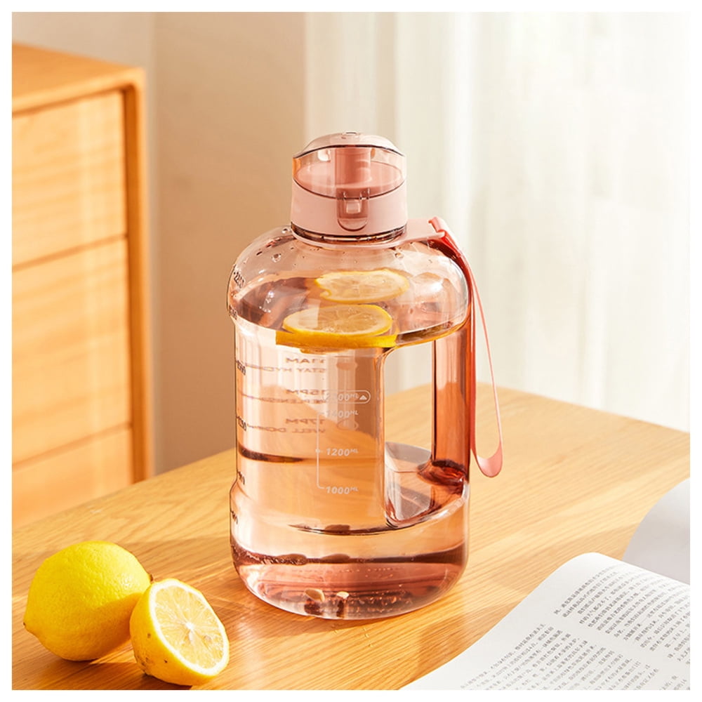 JOLIXIEYE Sports Water Bottle Water Jug with Time Marker and Handle BPA ...