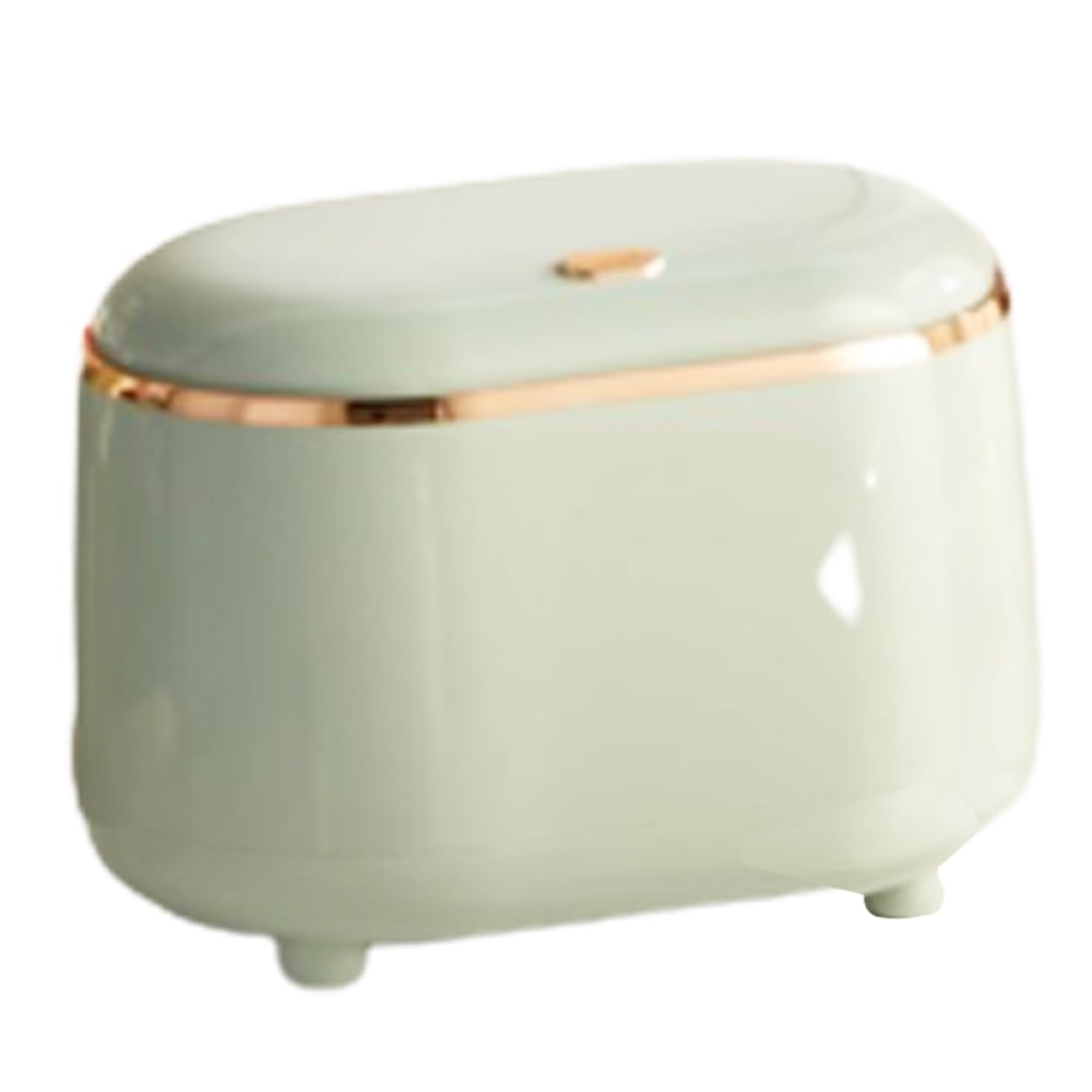 JOLIXIEYE Tabletop Trash Can with Lid Mini Desktop Trash Waste Baskets ...