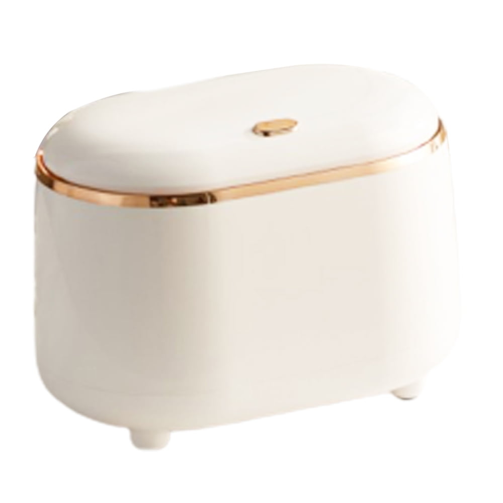 JOLIXIEYE Tabletop Trash Can with Lid Mini Desktop Trash Waste Baskets ...