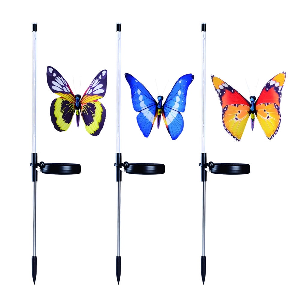 JOLIXIEYE Upgraded Solar LED Lights Lamp 3pcs Automatic Rechargeable ...