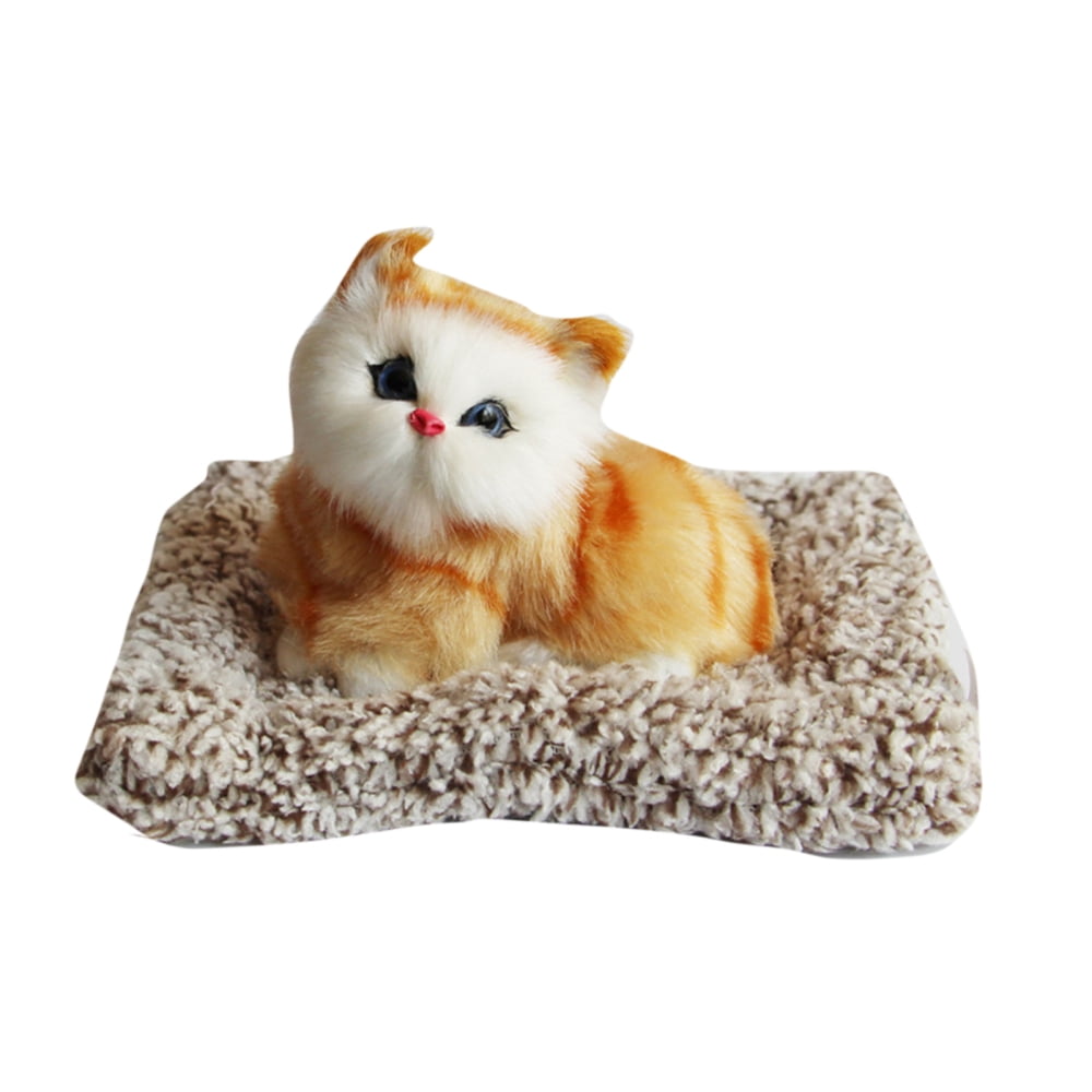 JOLIXIEYE Voiced Simulation Cat Plush Bamboo Charcoal Doll Soft Plush ...