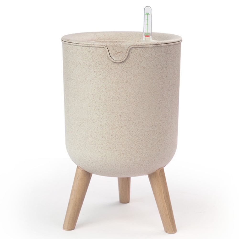 JOLIXIEYE Water-Absorbing Plant Flower Pots Wooden Feet Stable Base ...