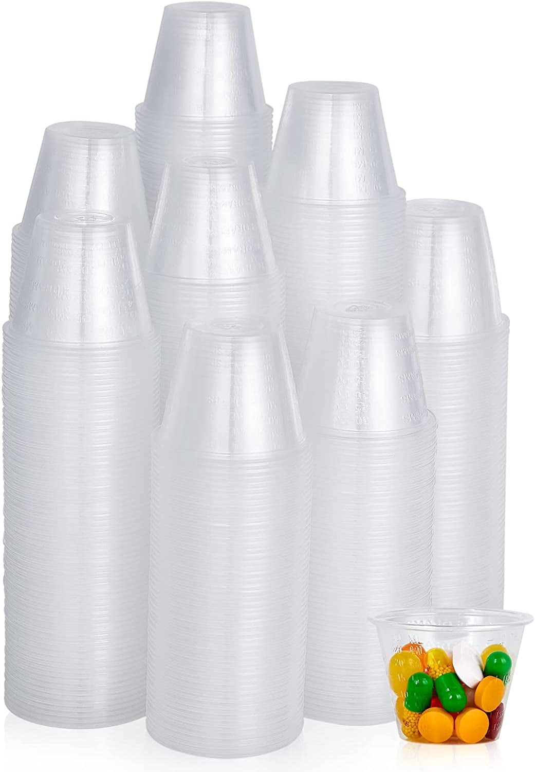 JOLLY CHEF 400 Pack Disposable Medicine Cups (1oz), Medical Plastic ...