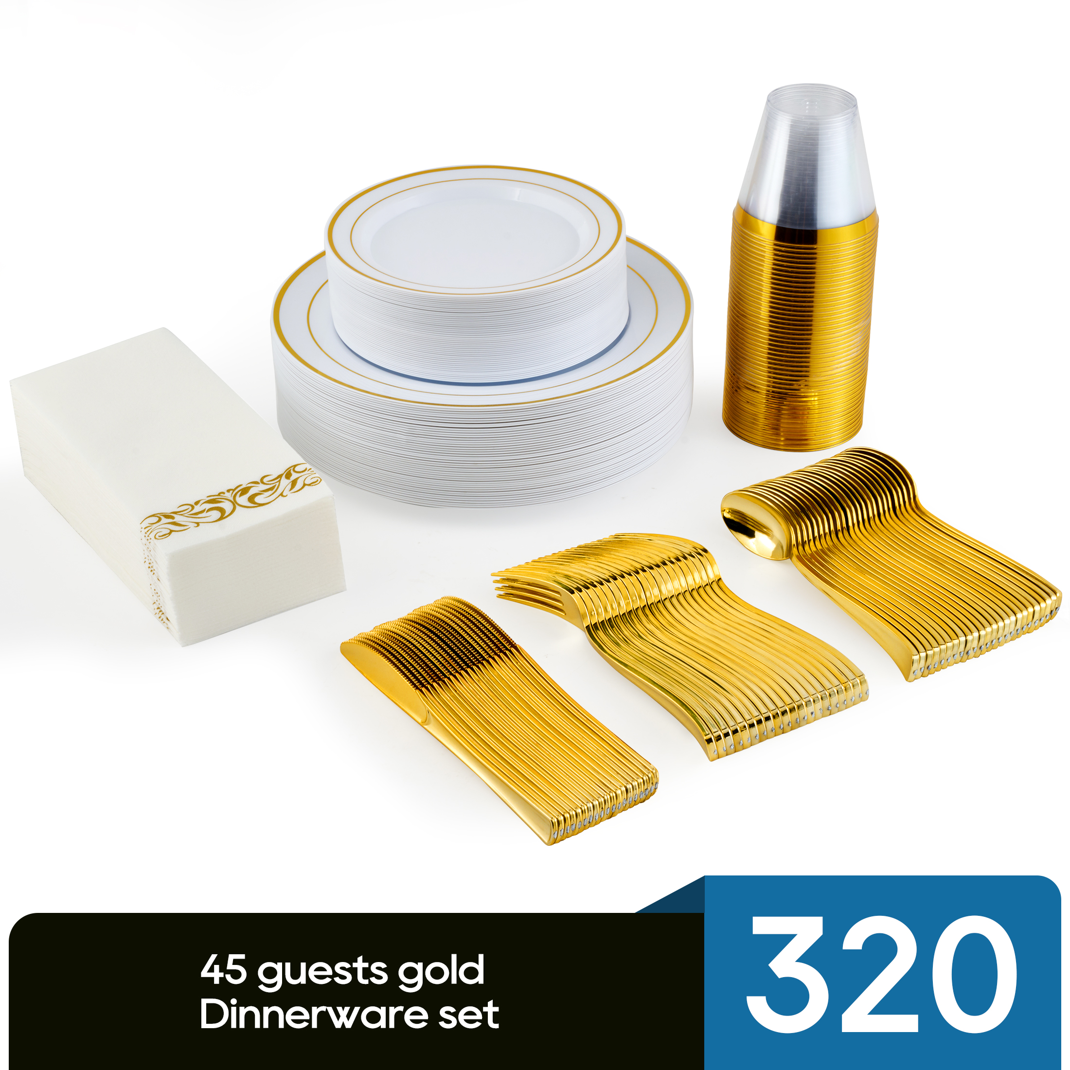 144 Piece Beach Theme Party Supplies, Summer Dinnerware Set with Plates ...