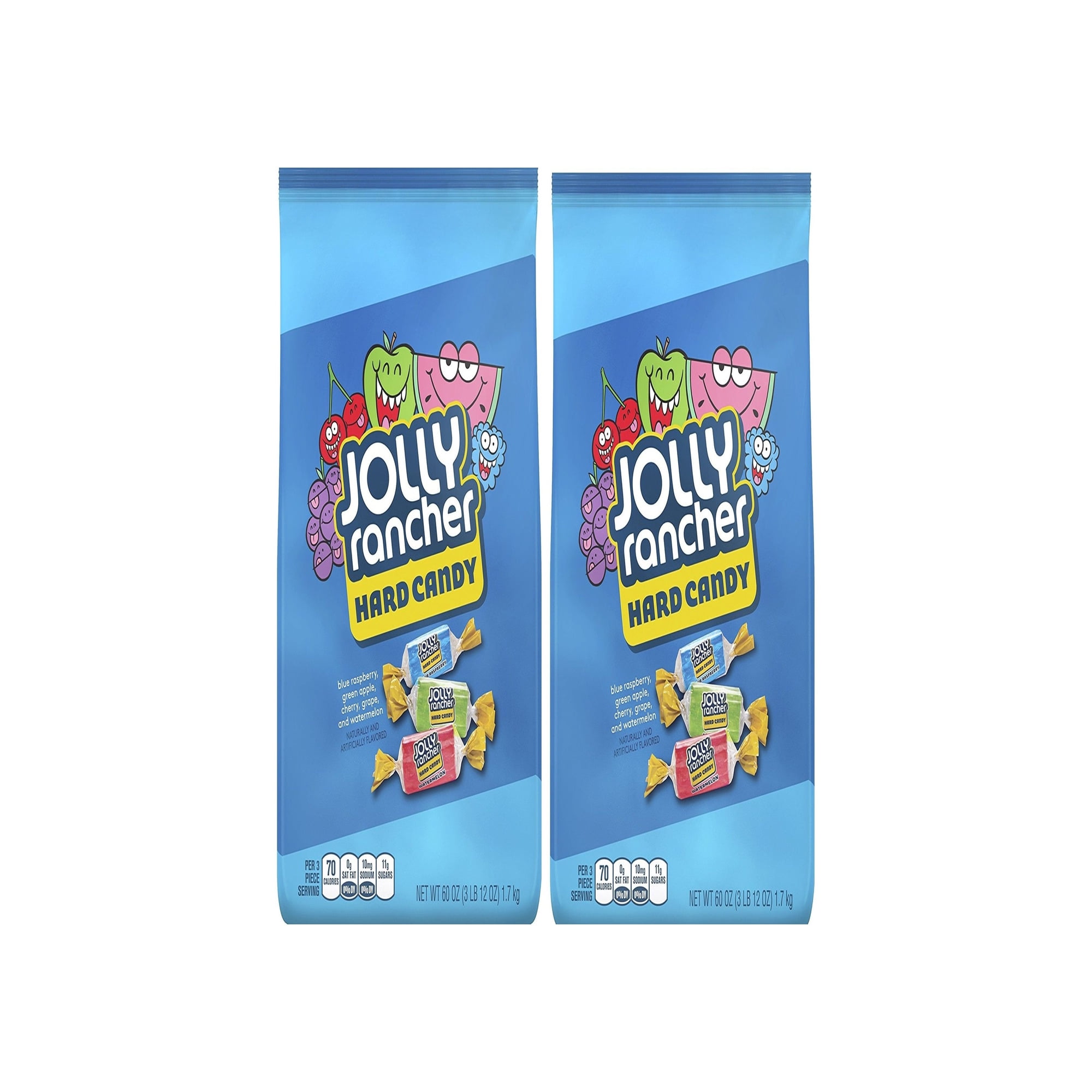 Jolly Rancher Assorted Fruit Flavored Hard Candy Individually Wrapped ...