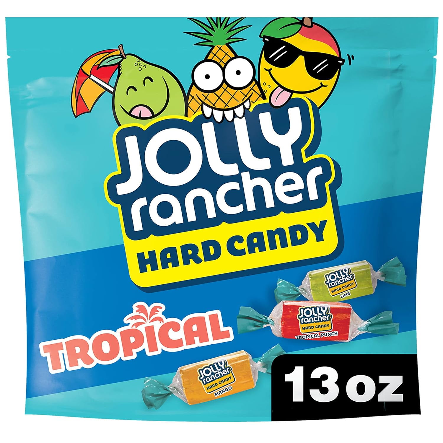 JOLLY RANCHER Assorted Tropical Fruit Flavored Hard Candy Resealable ...