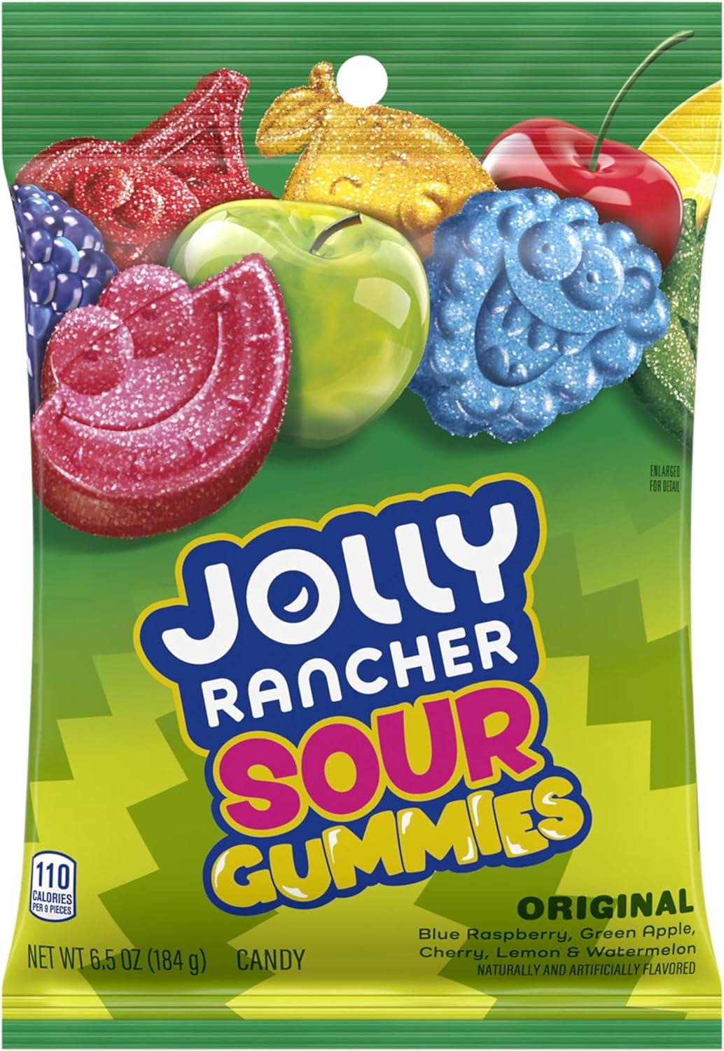 JOLLY RANCHER Gummies Sours Assorted Fruit Flavored Candy Bag, 6.5 Oz ...