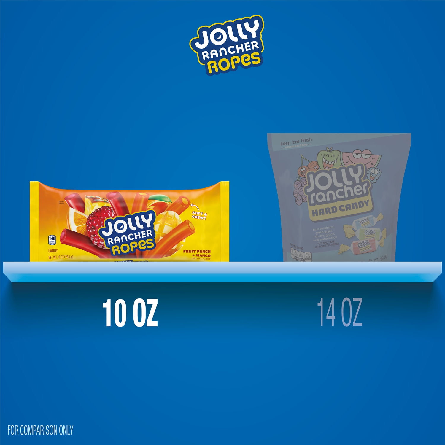 JOLLY RANCHER ROPES FRUIT PUNCH + MANGO FLAVORED CANDY LAYDOWN BAG ...